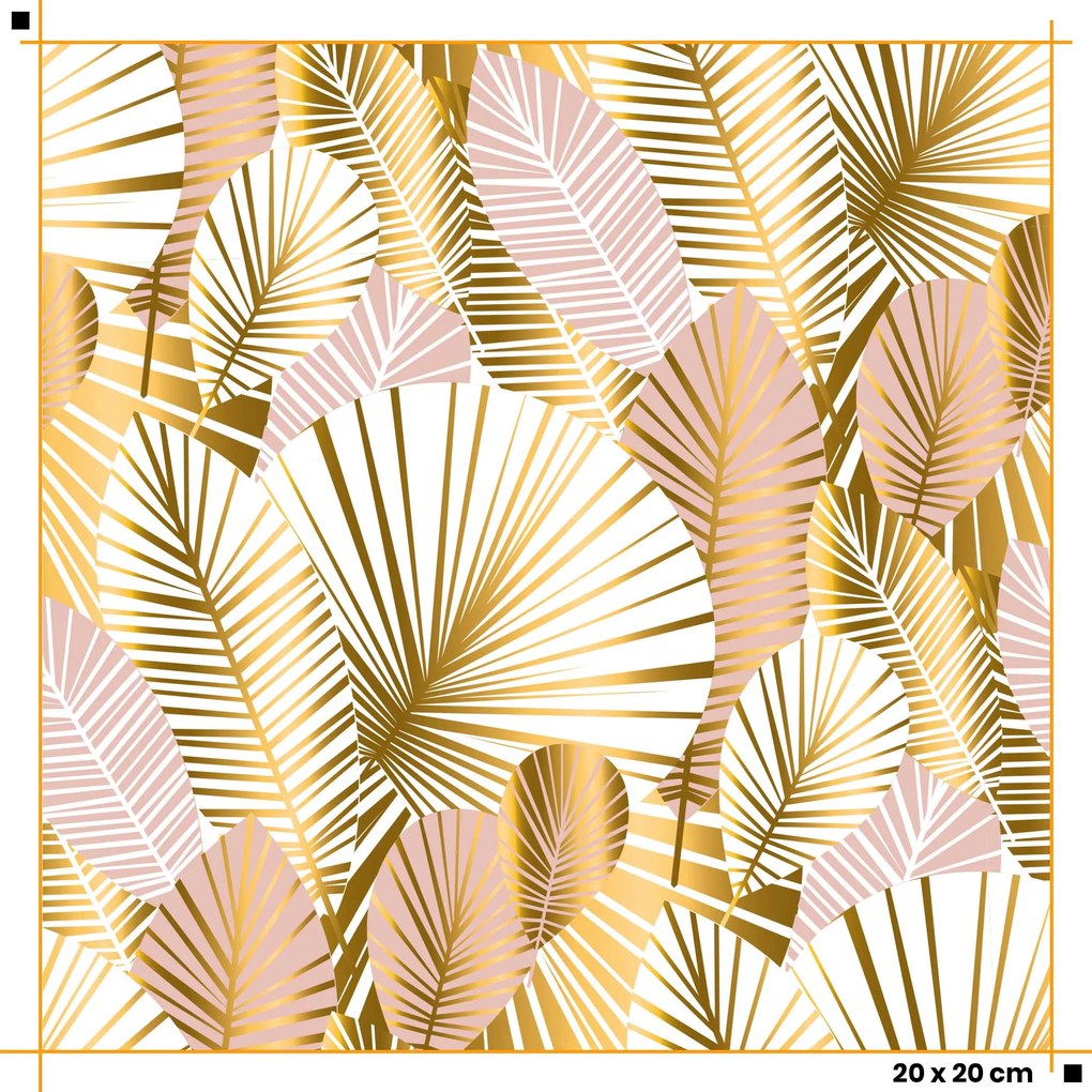 Malvis Tapeta zlaté listy z džungle Vel. (šířka x výška): 144 x 105 cm