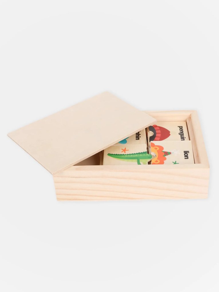 Sinsay - Dřevěné vzdělávací puzzle se zvířaty - vícebarevná