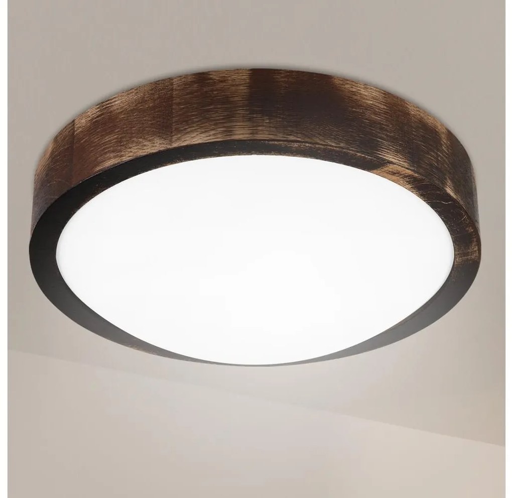 Brilagi - LED Stropní svítidlo CARVALHO SLIM SMOKEY LED/20W/230V dub pr. 27,5 cm LD.PD-8.1