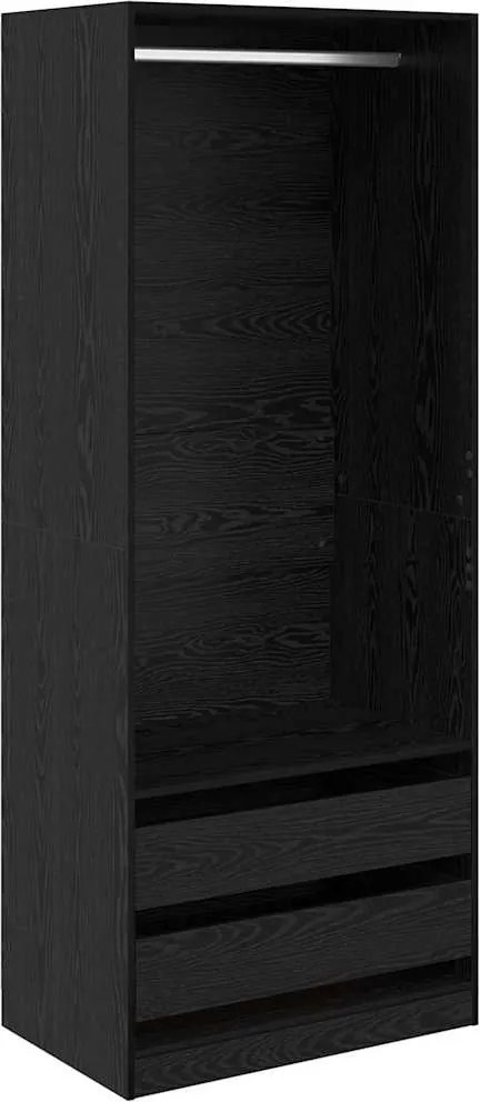Šatní skříň Černý dub 80 x 50 x 200 cm Kompozitní dřevo 3403224