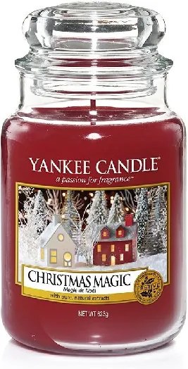 Yankee Candle červená svíčka Christmas Magic Classic velká