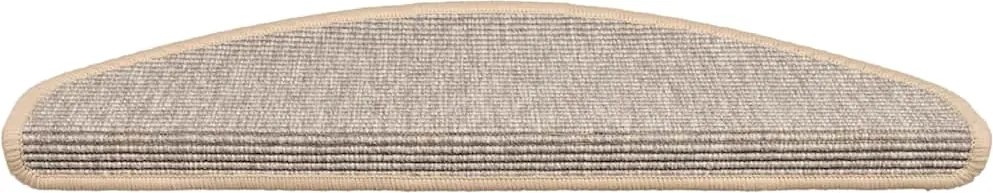 Schodové rohože 15 ks 65 x 21 x 4 cm stříbrné, půlkulaté, velké 326901