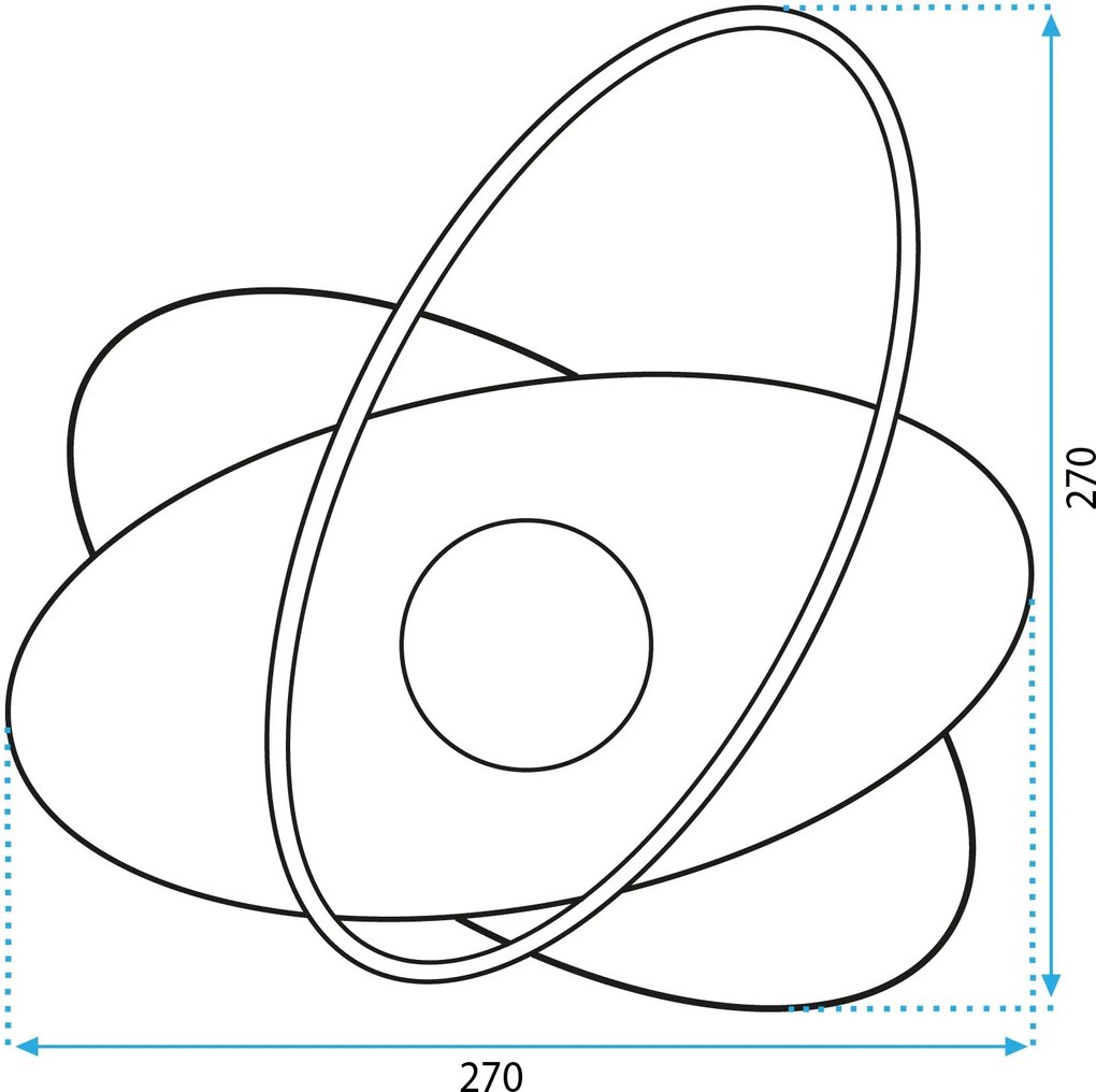 Toolight Toolight, LED nástěnné svítidlo 8W APP1432-CW, černá-zlatá-bílá, OSW-03500