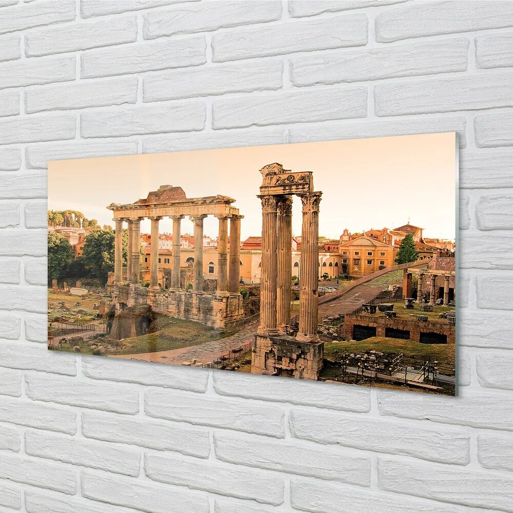 Obraz na skle Řím Roman Forum svítání 100x50 cm