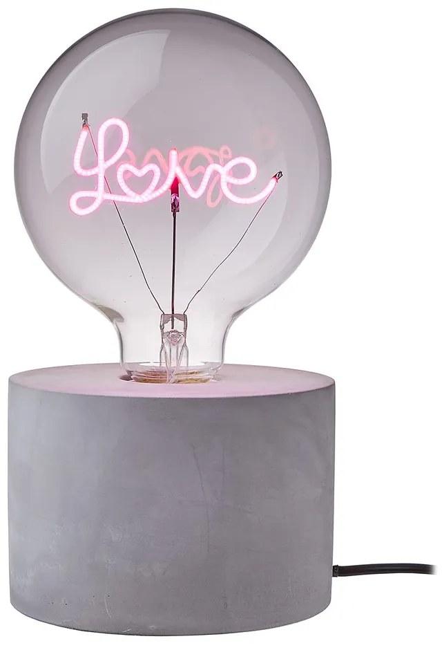 BRIGHT LIGHT LED Žárovka "Love" - růžová