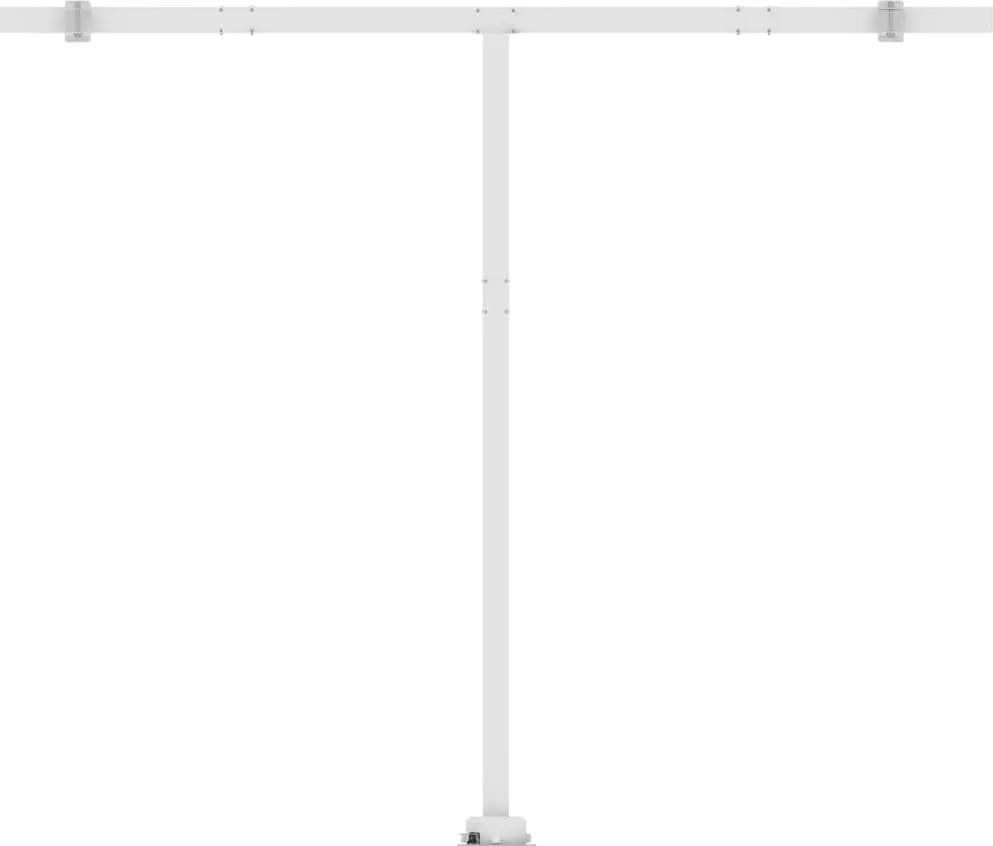 vidaXL Ručně zatahovací markýza s LED světlem 300 x 250 cm [3069505] Barva: Žluto-bílá