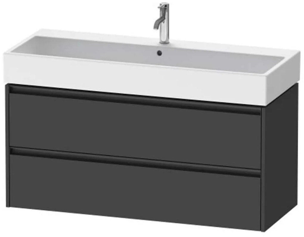 Duravit Ketho.2 - Umyvadlová skříňka 55x118x46 cm, 2 zásuvky, grafit mat K25279049490000