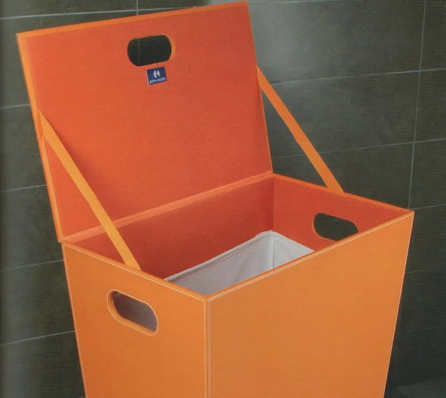Sapho, ECO PELLE koš na prádlo 43x48x26cm, krémová, 2462CR