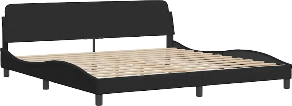 Postel s matrací Dover černá 200 x 200 cm samet 3208473