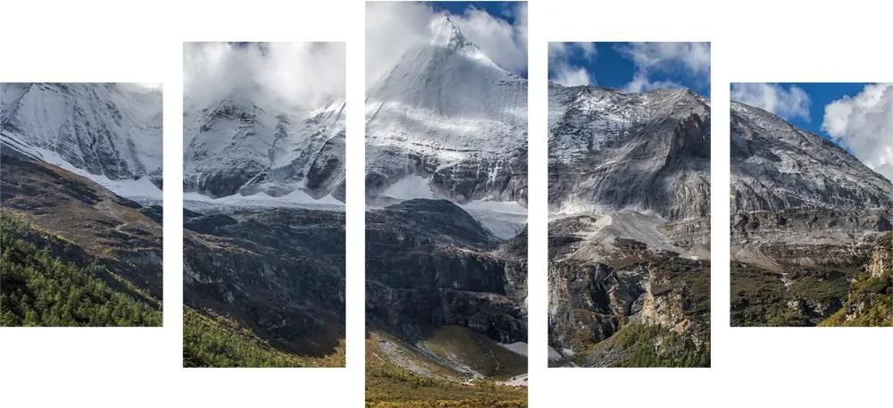 5-dílný obraz majestátní horská krajina Varianta: 100x50