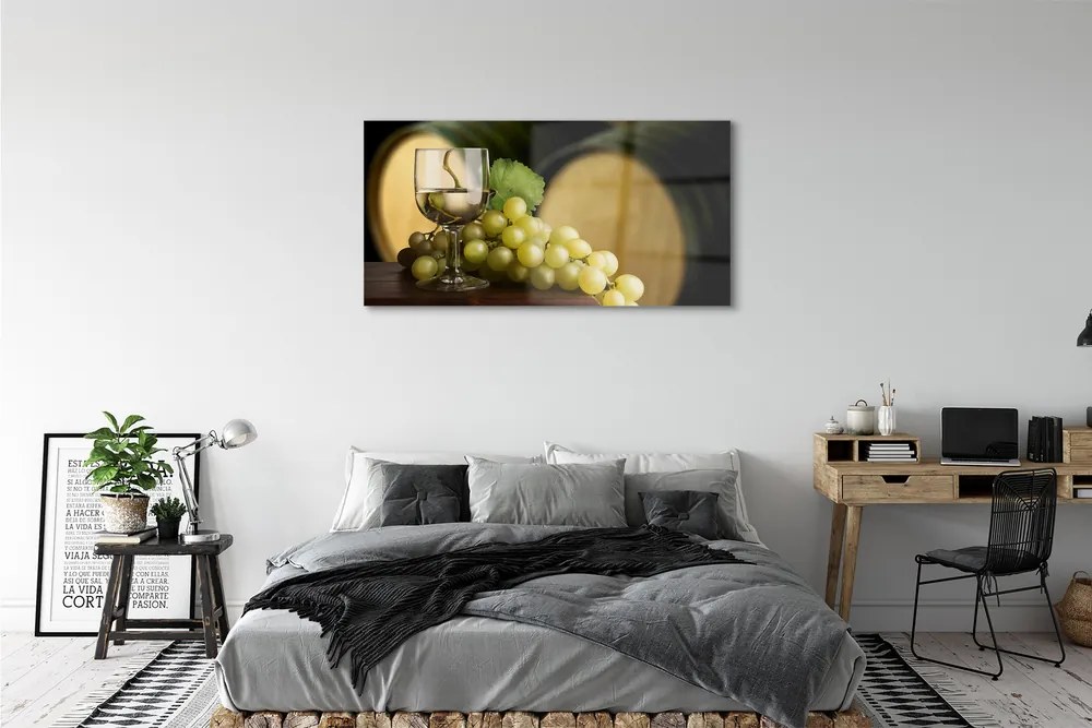 akrylový obraz Sklenice hroznového sudu 125x50 cm