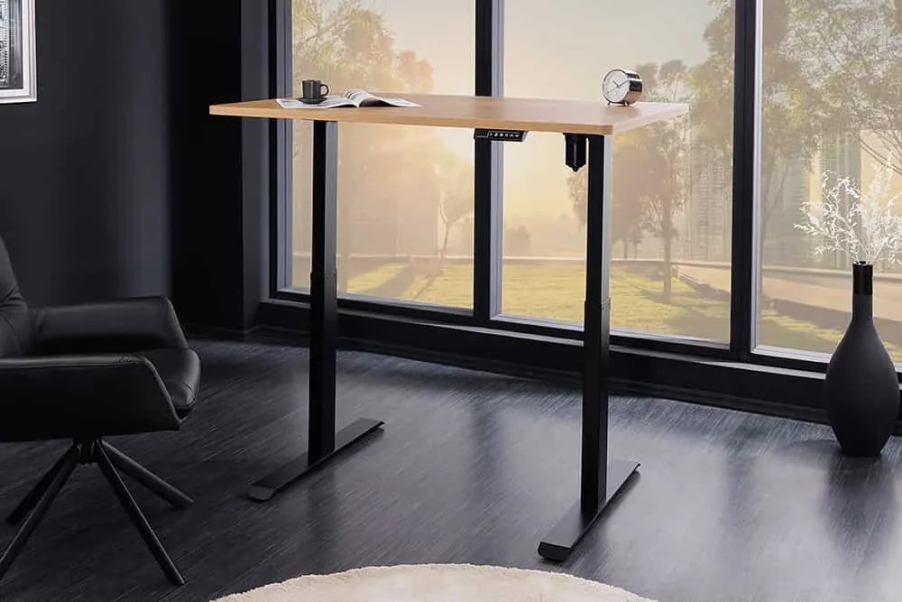 Výškově nastavitelný psací stůl Jayden 120 cm imitace dub - skladem