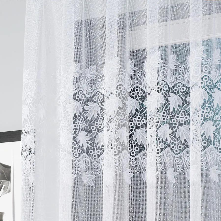 Dekorační oblouková krátká záclona na žabky ELZBIETA 160 bílá 310x160 cm MyBestHome