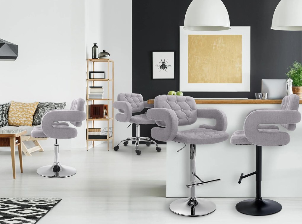 Relaxační křeslo Dublin látka – šedá