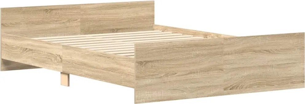 Rám postele s hlavovým a nožním čelem dub sonoma 120 x 190 cm 3203777