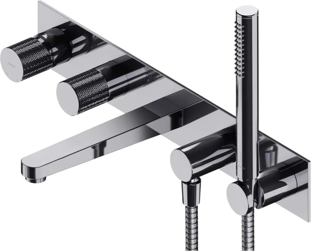OMNIRES Contour - Vanová baterie pod omítku, 5-otvorová instalace, s tělesem, s příslušenstvím, chrom CT8037-1CR