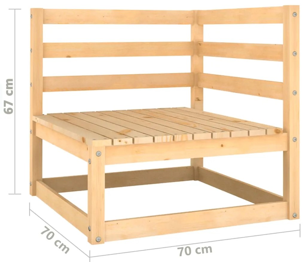vidaXL Marketos Zahradní rohové pohovky 2 ks masivní borové dřevo