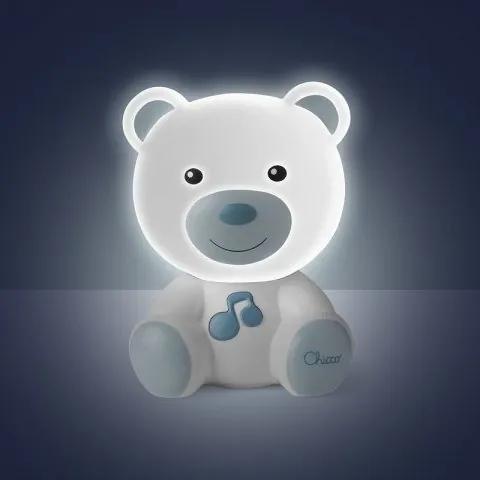 Chicco Noční lampička medvídek modrá