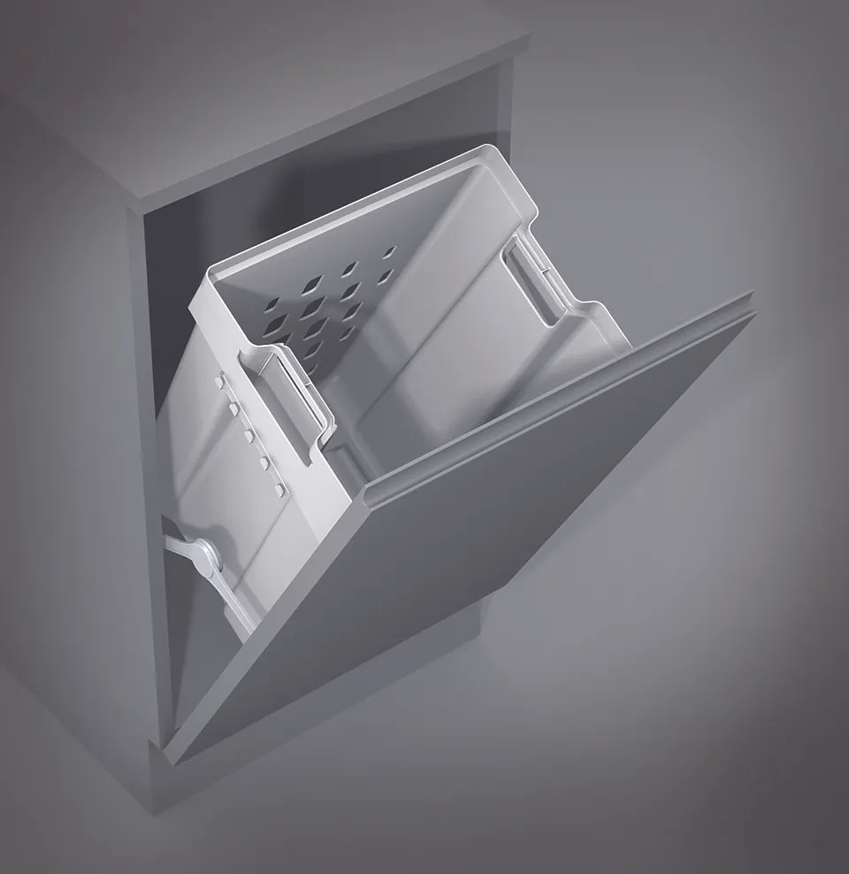Gollinucci koš na prádlo 50L 50,4 x 30,7 x 40 cm bílý