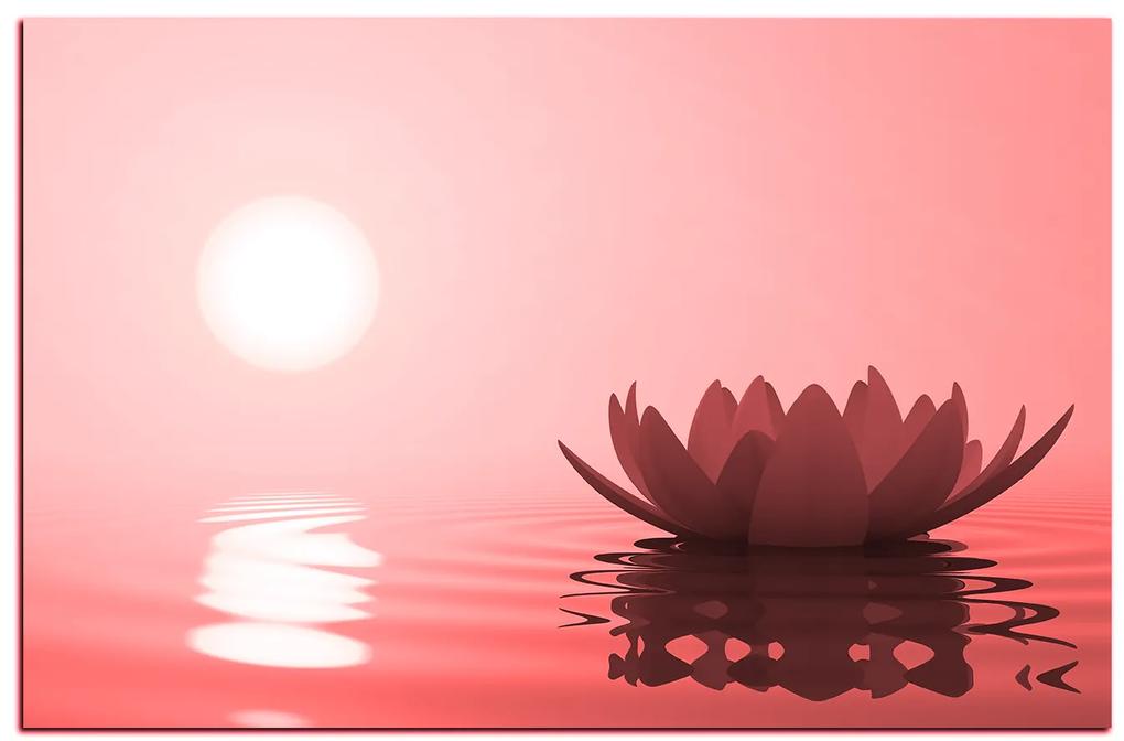 Obraz na plátně - Zen lotus 1167CA (60x40 cm)