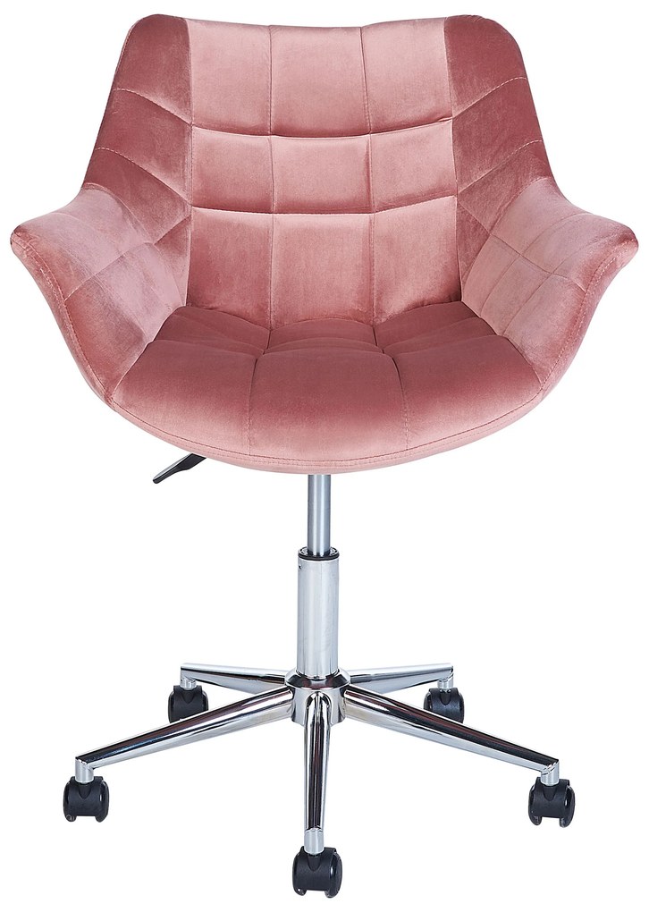 Sametová kancelářská židle růžová LABELLE Beliani