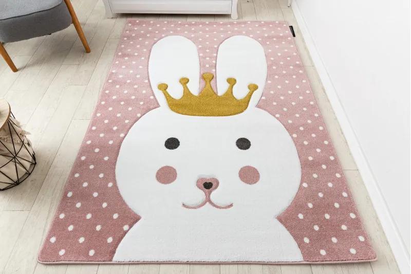 Dywany Łuszczów Dětský kusový koberec Petit Bunny pink - 140x190 cm