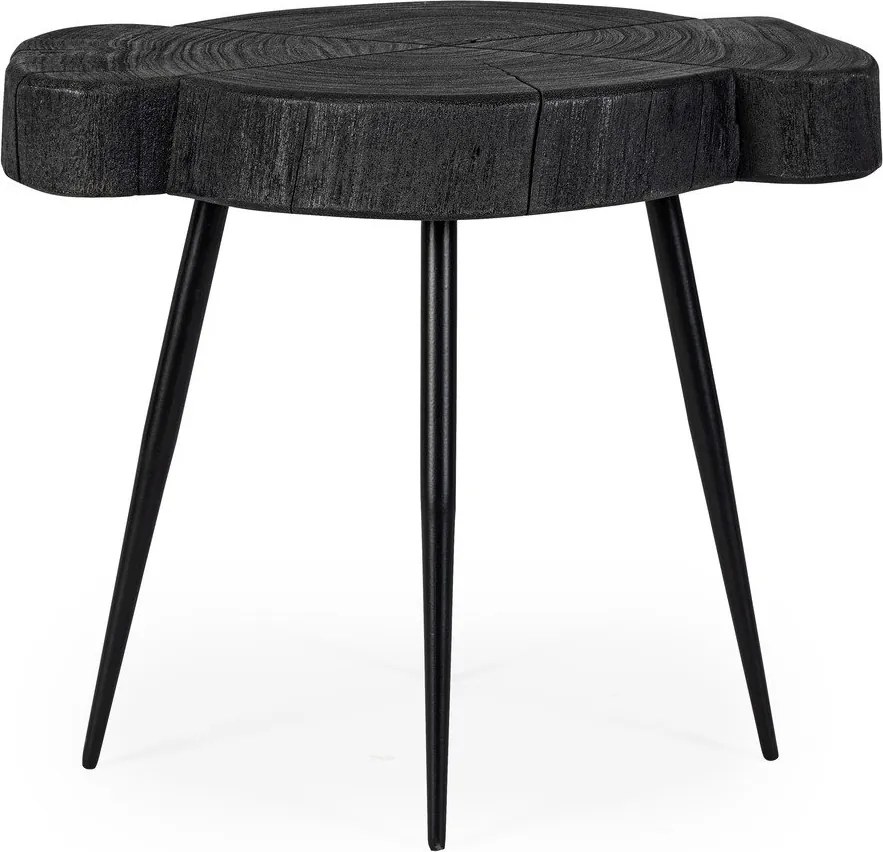 Černý konferenční stolek s deskou z akácie 35x45 cm Zakia – Bizzotto