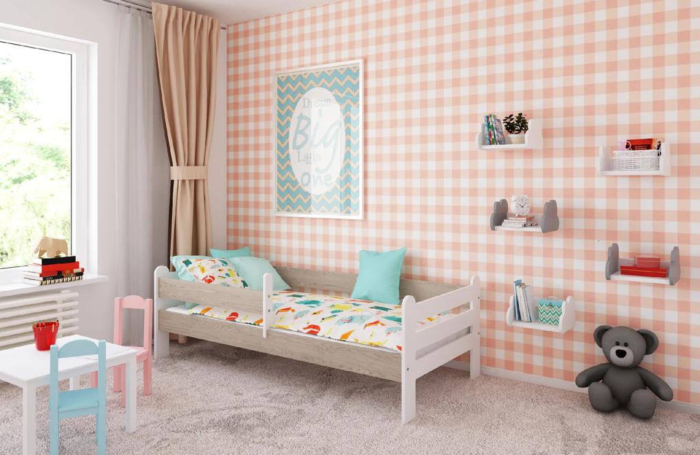 BabyBeds Dětská postel RYSIO Velikost postele: 160x80 cm, Barevné provedení: Růžová, Úložný prostor: Ne, bez úložného prostoru Bílá