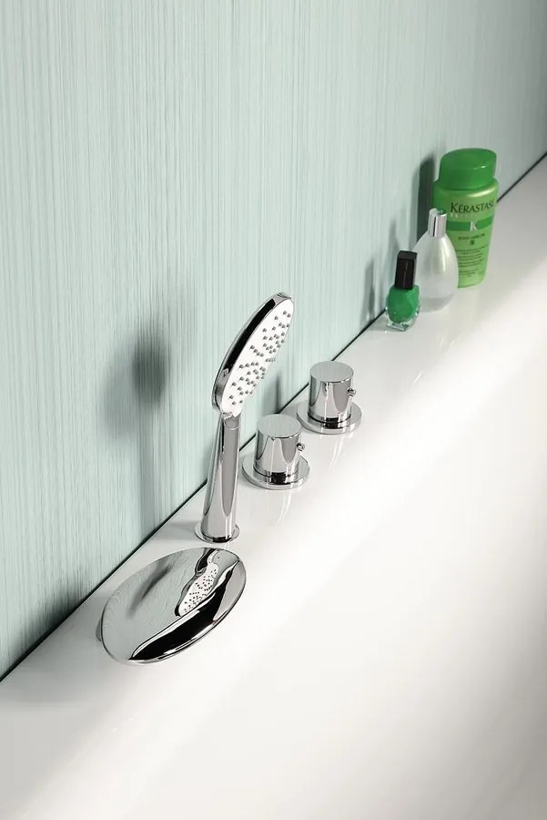 Sapho Ruční sprcha, průměr 110 mm, ABS/chrom/bílá