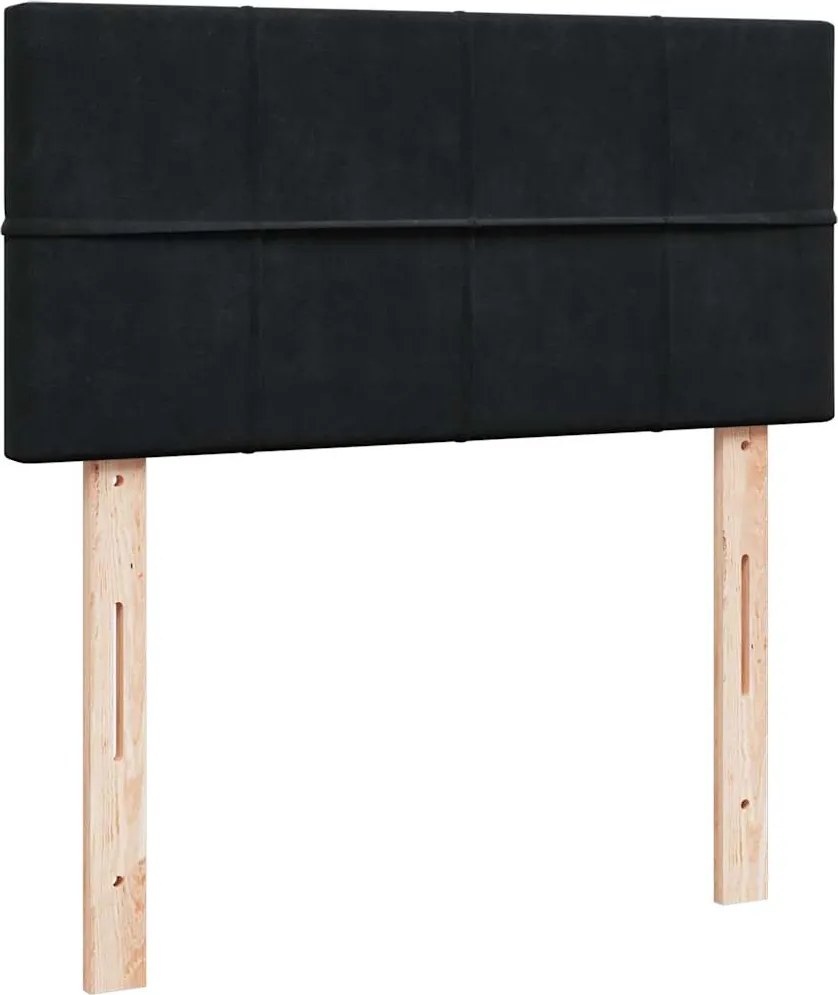 Box spring postel s matrací černá 90x190 cm samet 3287628