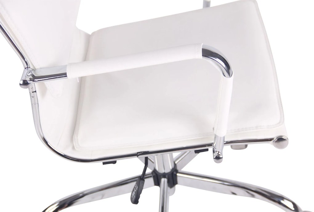 Kancelářská židle Sawston - umělá kůže | bílá