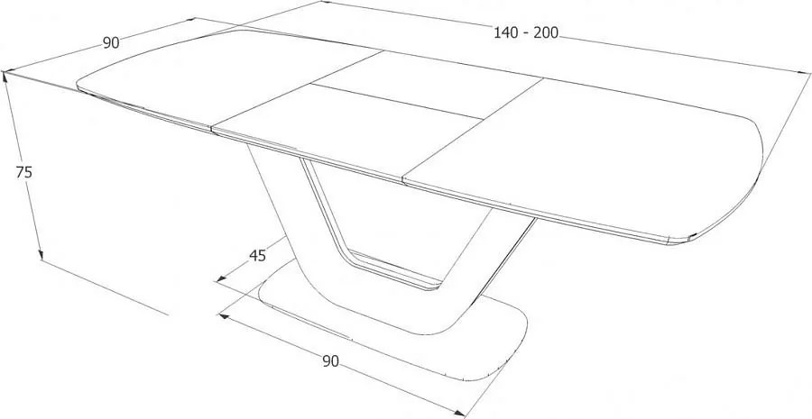 Casarredo - Komfort nábytek Rozkládací jídelní stůl ARMANI 140x90 bílý