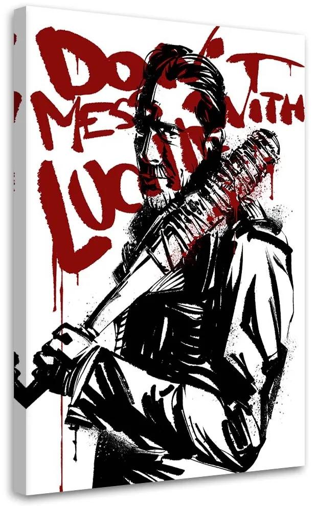 Gario Obraz na plátně Živí mrtví, Negan - Nikita Abakumov Rozměry: 40 x 60 cm