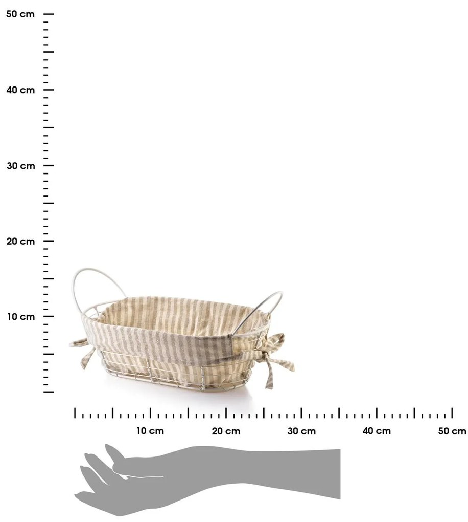Košík na pečivo Will Beige, 25x15x8 cm