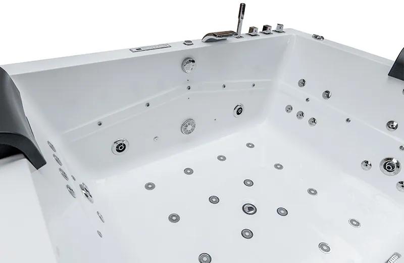 BPS-koupelny Hydromasážní vana HYD-KA914WH 190x150 BÍLÁ s ohřevem vody