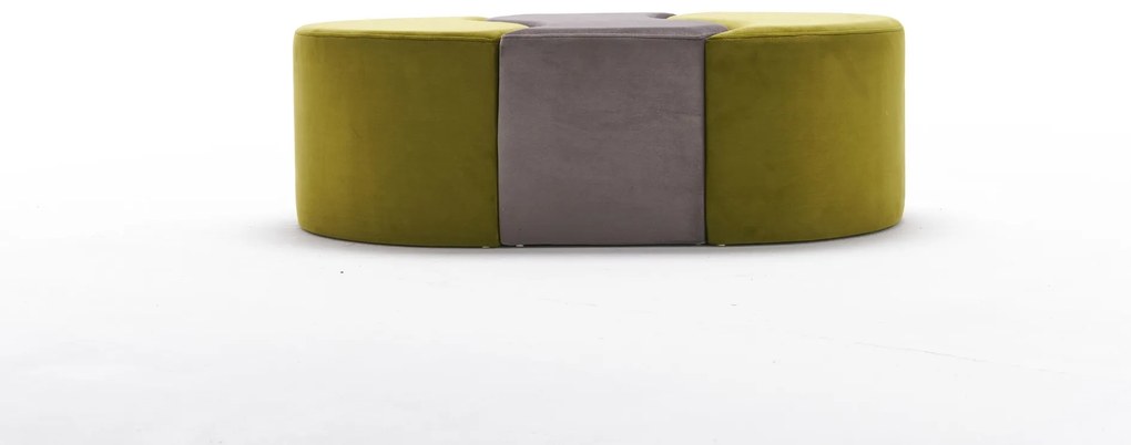 Atelier del Sofa Taburet Alya Puf - Green, Mink, Zelená, Norková