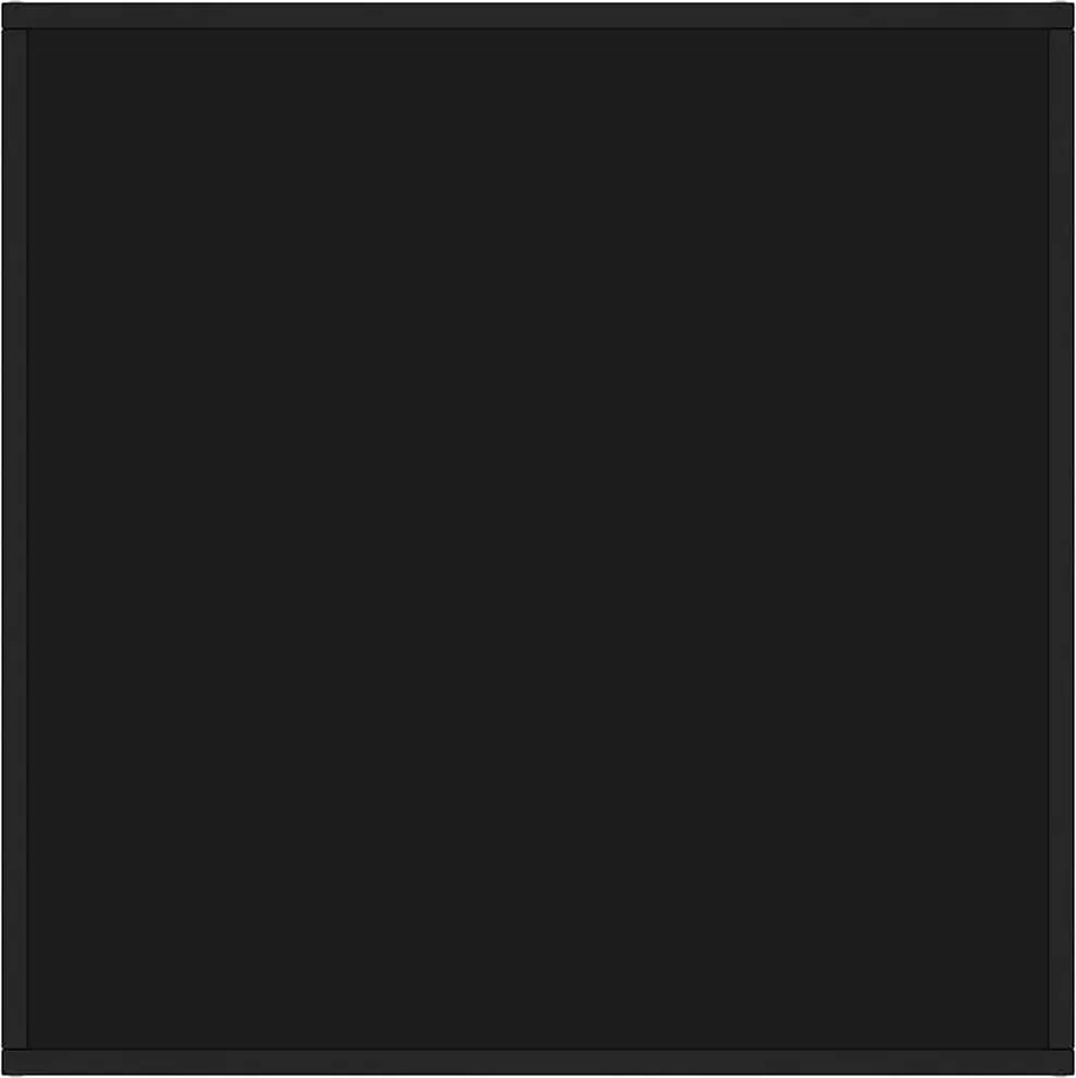 Konferenční stolek černý s černým sklem 80 x 80 x 35 cm 322876