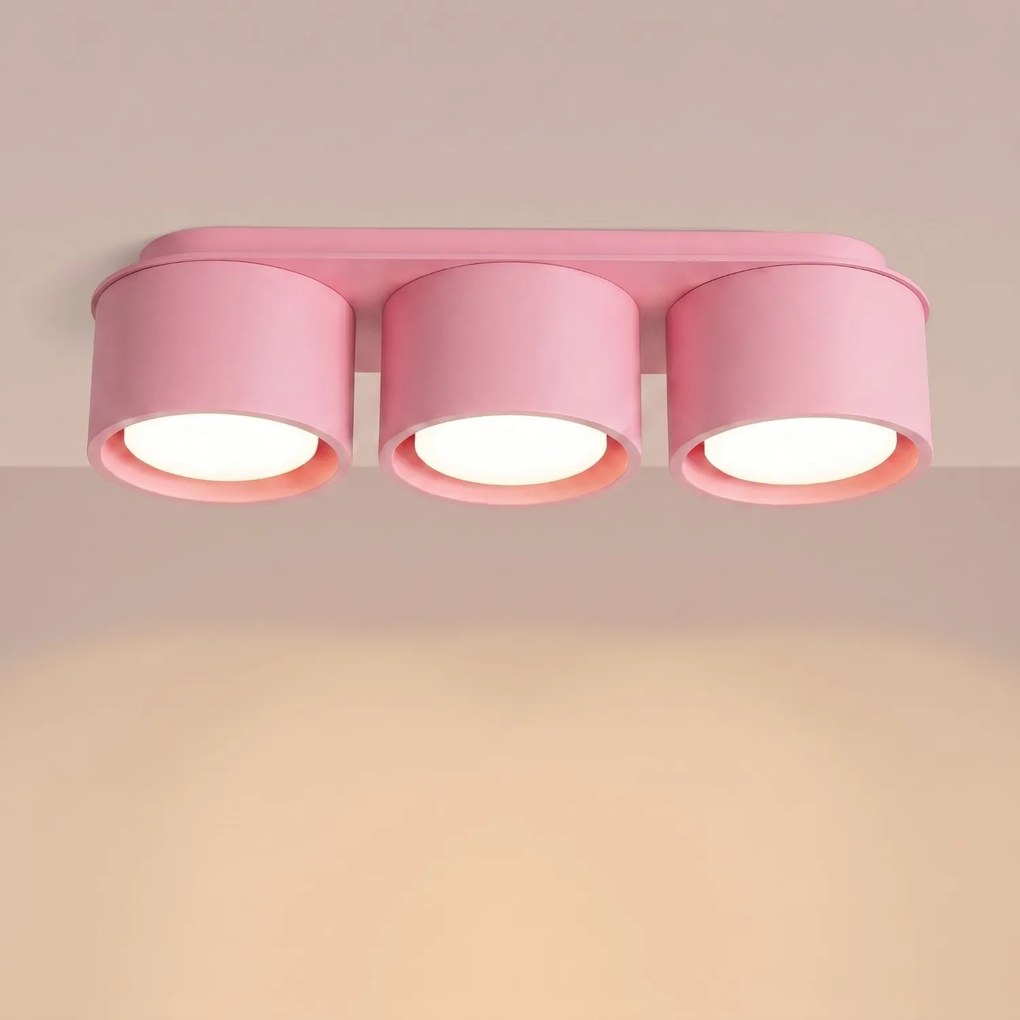 Sollux Lighting Stropní svítidlo MODO 3 růžové GX53