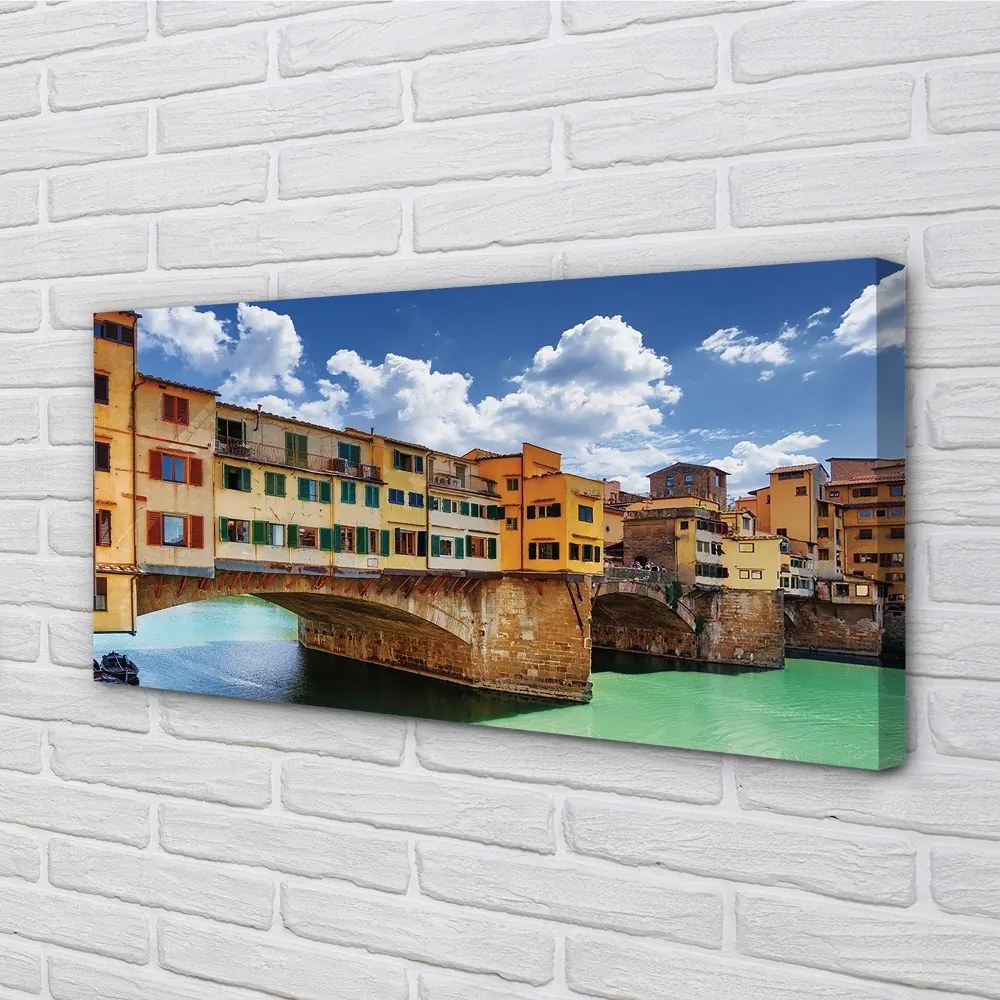 Obrazy na plátně Italy River Mosty budovy 120x60 cm