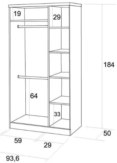 BRADOP Skříň dvoudveřová CASPER C106