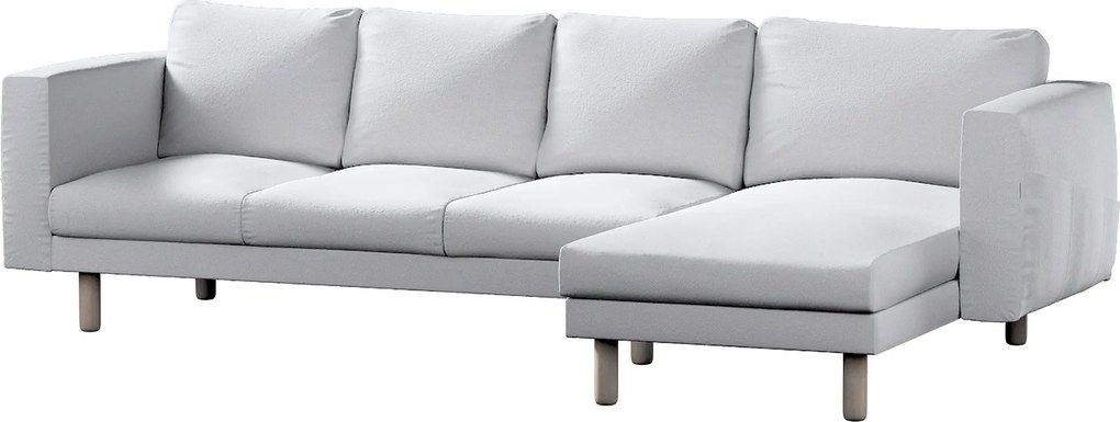 Potah na pohovku IKEA Norsborg 4-místná se šezlongem barva bílá látka pletený vzor