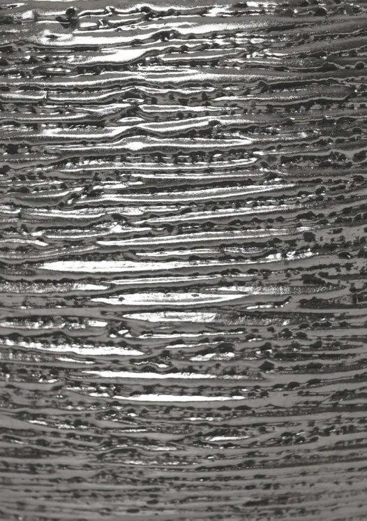 Kulatý květináč POTTA, sklolaminát, průměr 55 x výška 26 cm, stříbrná