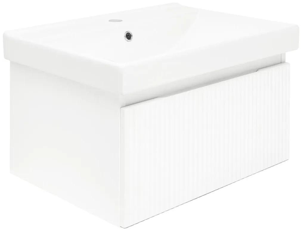 Koupelnová skříňka s umyvadlem SAT Evolution 58x30x44,8 cm bílá mat SATEVO60WMU1