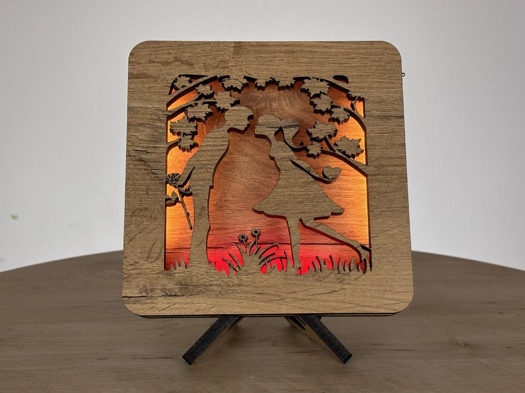 "Rande" lampa 19x19cm provedení povrchu: dub světlý