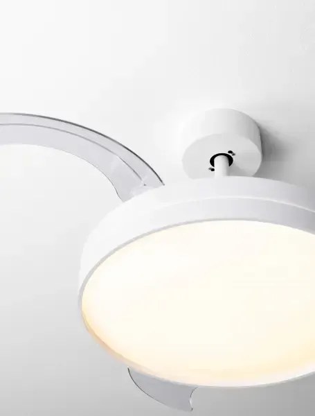 LED bílé designové stropní svítidlo Nevma s dálkovým ovládáním