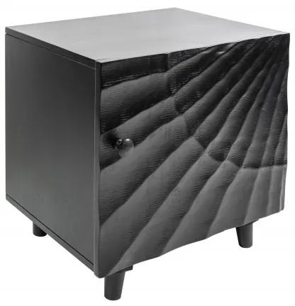 Noble Home Černý mangový noční stolek Scorpion 50 cm