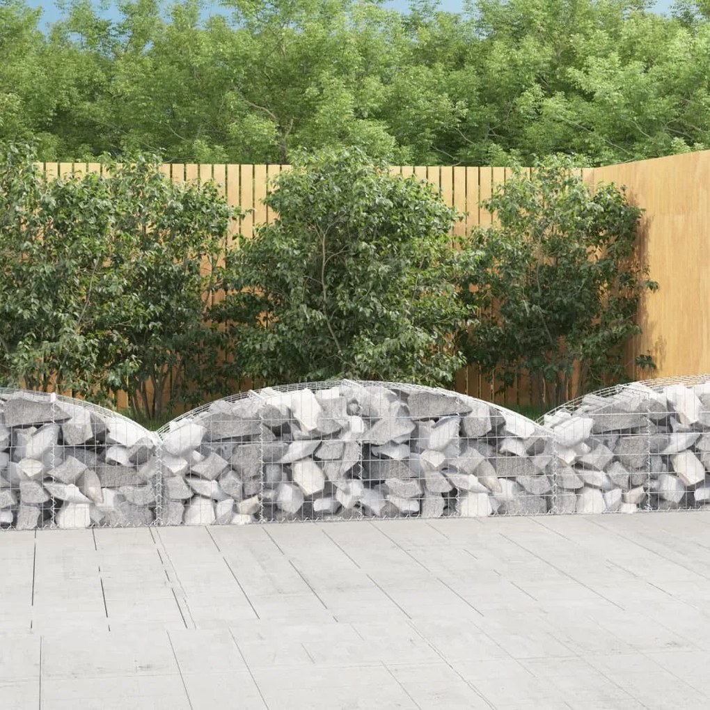 Klenutý gabionový koš 200 x 50 x 40/60 cm pozinkované železo 153472