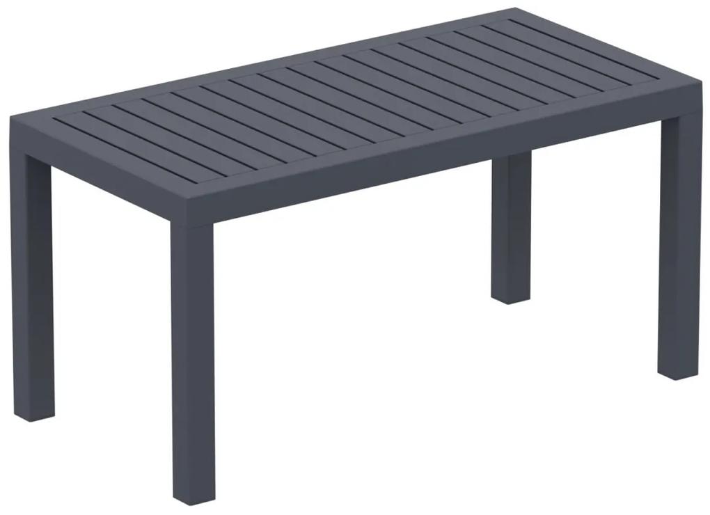 Lounge stůl Ocean ~ v45 x 90 x 45 cm - Tmavě šedá