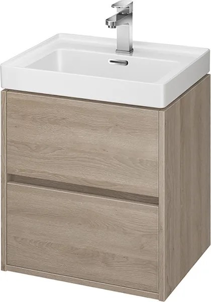 Cersanit Crea - závěsná skříňka s umyvadlem 50cm, dub, S924-007+K114-005