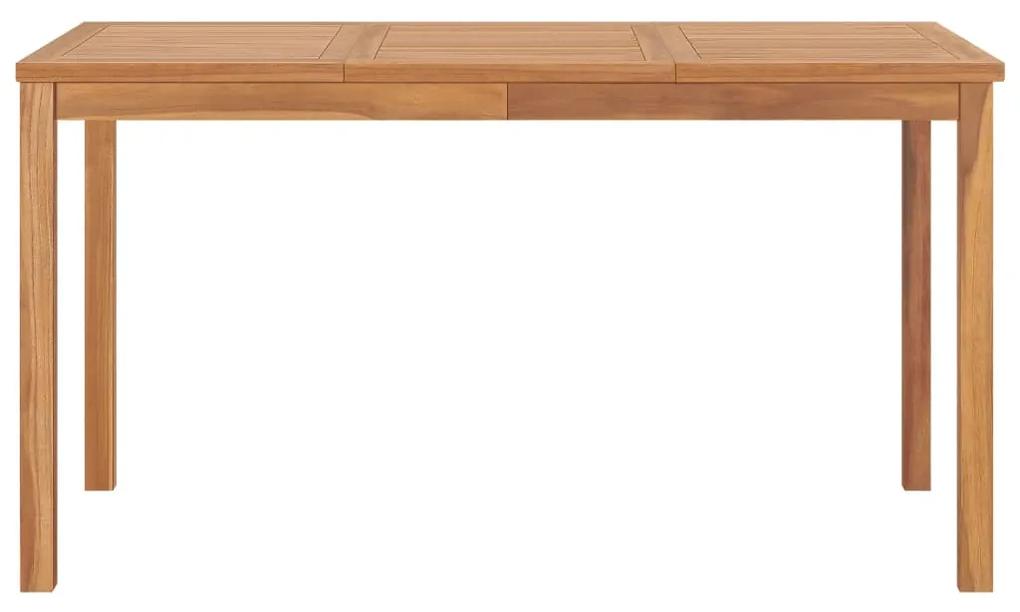 vidaXL Zahradní jídelní stůl 140 x 80 x 77 cm masivní teakové dřevo